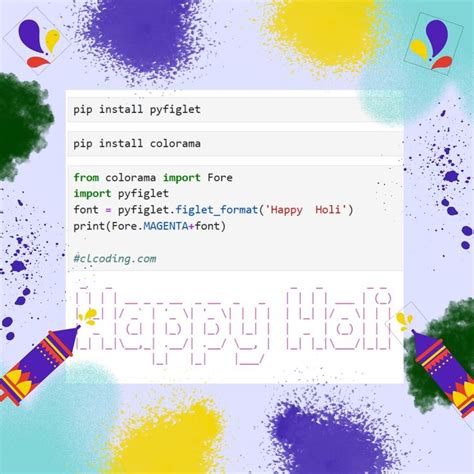 Happy Holi Wishes Using Python