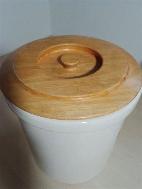 English Pottery Cloverleaf Cockerel Ceramic Bread Bin Vinted