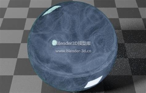 蓝色透明大理石贴图 Blender材质球纹理贴图模型下载 Blender3d模型库