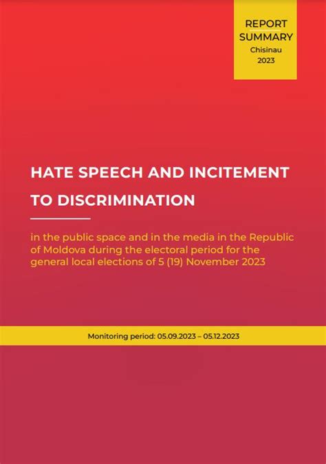 Report On Hate Speech In Moldova Irina Corobcenco Posted On The Topic