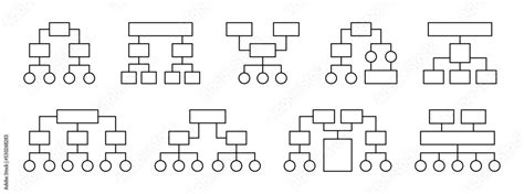 Set Of Infographics Flowchart Line Design Workflow Business