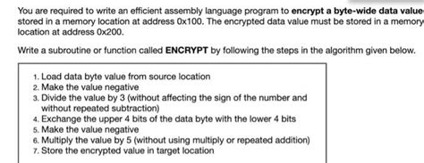 You Are Required To Write An Efficient Assembly