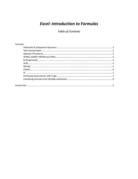 Excel Introduction To Formulas Introduction To Computing Application