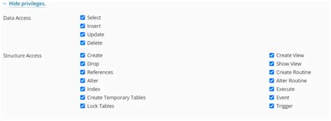 How To Set Permission For My Database User Spaceweb Cloud Platform