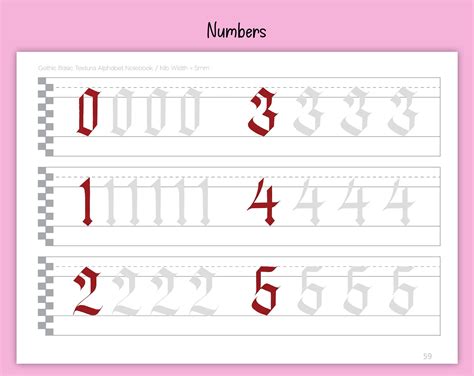 Gothic Textura Worksheets Etsy