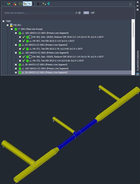 Plantspecdriven How To Use Use Cases Inserting Pandid Reducers And Tees 3d