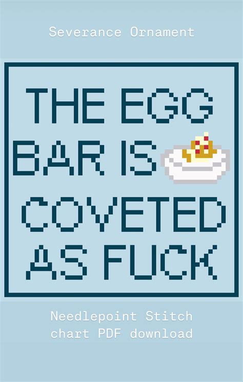 Severance Digital Download Severance Egg Bar Needlepoint Chart Etsy