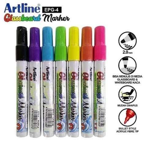 Jual Spidol Kaca Artline Window Glassboard Marker Epg 4 Black Kota