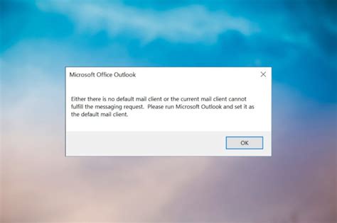 How To Fix Outlooks There Is No Default Mail Client Error