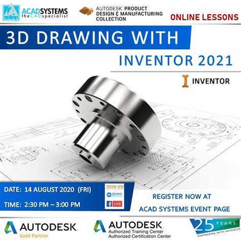 create 3d drawing with inventor 2021 acad systems autodesk gold