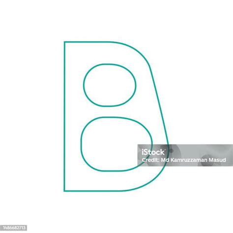 흰색 바탕에 파란색 윤곽선입니다 편지 B 개념 텍스트 디자인 로고 템플릿 디자인입니다 간단한 문자 표시 벡터 그림입니다 0명에 대한 스톡 벡터 아트 및 기타 이미지 Istock