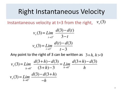Instantaneous Velocity Formula