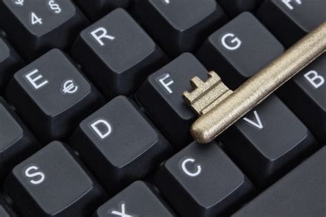 Premium Photo Symbol Of Internet Security Key On The Computer Keyboard Close Up