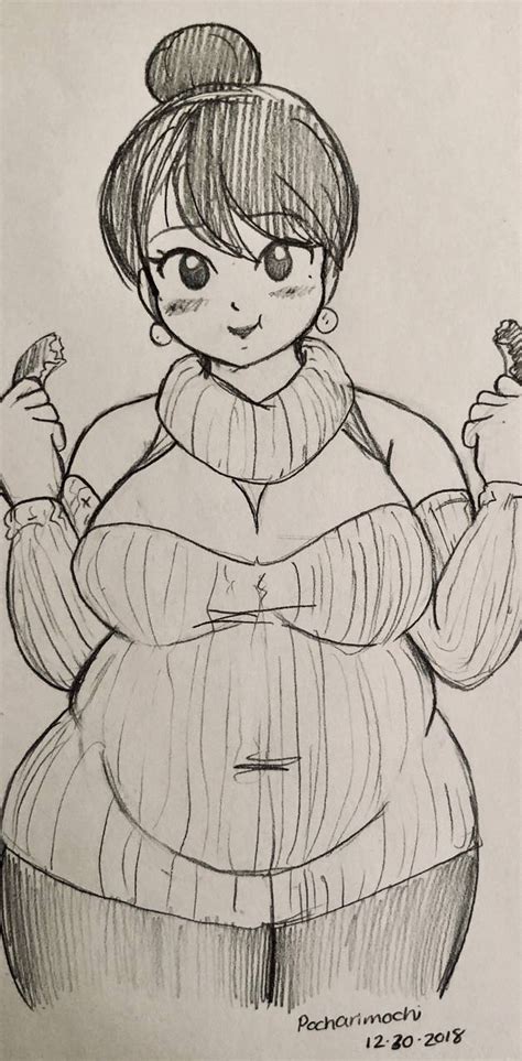 Holiday Fluff By Pocharimochi On Deviantart Fat Anime Characters Fat