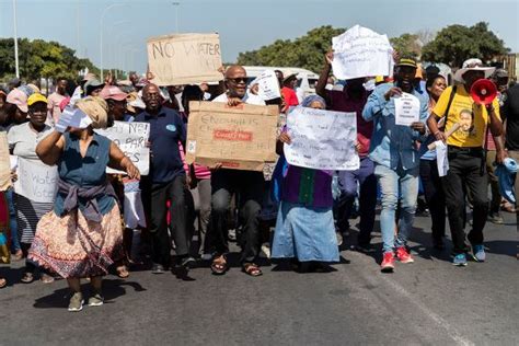Residents Khayelitsha Barricade Road Protest Against Editorial Stock