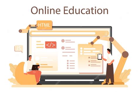 free vector website development online service or platform building and development process