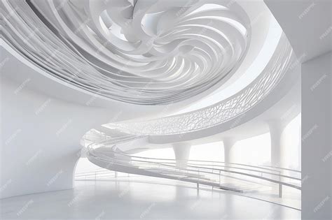 Premium Photo Abstract Of White Curved Architectural Pattern Backgroundconcept Of Future