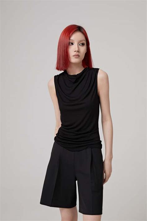 Helmut Lang Scala Top Basalt Black Garmentory