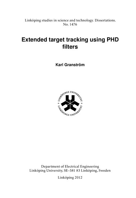 Extended Target Tracking Using Phd Filters Eurasip