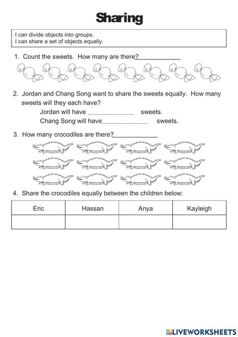 Sharing Online Activity For 1 Live Worksheets
