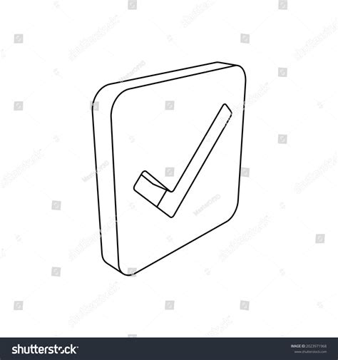 Outline Large Checkbox Symbol Made Black เวกเตอร์สต็อก ปลอดค่าลิขสิทธิ์ 2023971968 Shutterstock