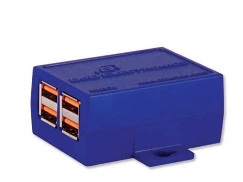 Rugged Four Port Mini Usb Hub Mounts Anywhere