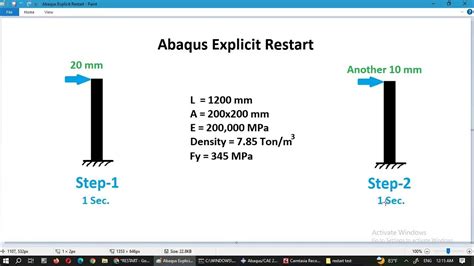Abaqus Explicit Restart Youtube