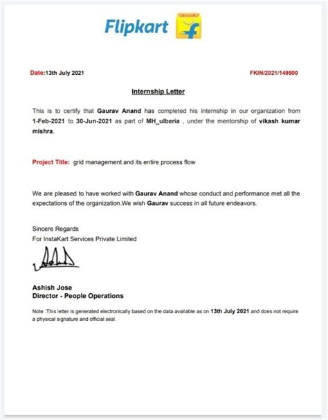 gaurav anand on linkedin flipkart internship opportunity