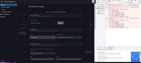 Errors In Dev Console When Selecting Oci Region While Adding Node Template For Rke1 Cluster