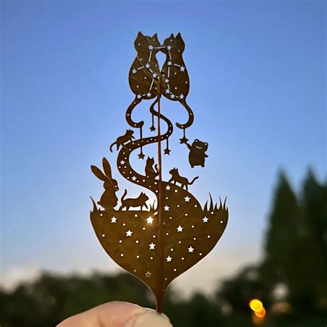 Adhd를 가진 작가가 만든 나뭇잎 아트 작품 인스티즈instiz 이슈 카테고리