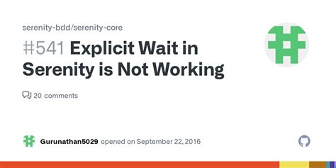 Explicit Wait In Serenity Is Not Working · Issue 541 · Serenity Bddserenity Core · Github
