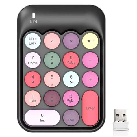 Wireless Numeric Keypad 18 Keys With 2 4G Mini Portable Silent Number Pad USB Receiver Financial