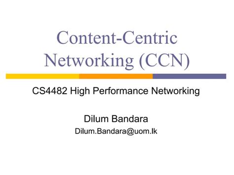 Content Centric Networking Ccn Pptx Computer Networking Computing