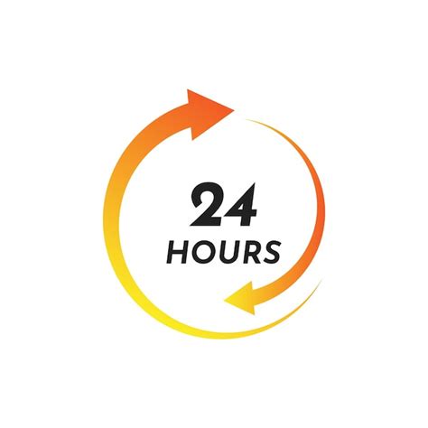 Premium Vector The 24 Hours Icon Twentyfour Hours Open Symbol Design Image Vector