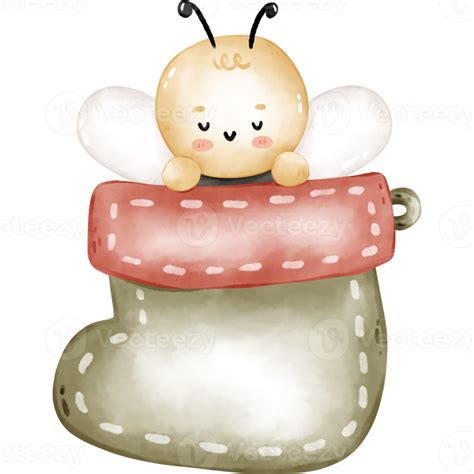 Linda Abeja En Navidad 13519905 Png