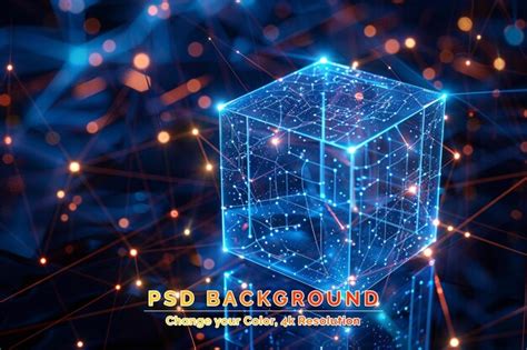 Technology Block Chain Network Connection Big Data Visualization