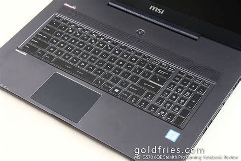 MSI GS QE Stealth Pro Gaming Notebook Review Goldfries
