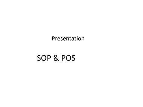 SOLUTION Sop Pos Studypool
