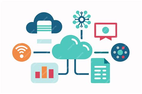 Digital Intelligence Ai Big Data Amp Cloud Computing Icons Premium Ai Generated Vector