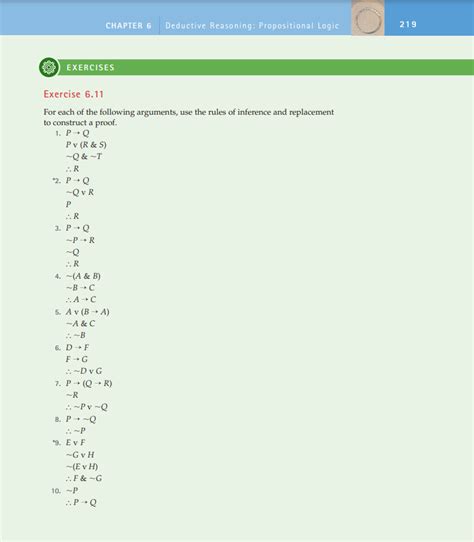 Solved Chapter 6 Deductive Reasoning Propositional Logic