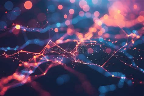 Abstract Digital Background With Glowing Connections Stock Illustration Illustration Of