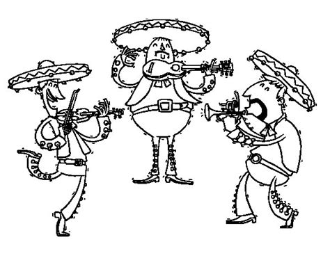Mariachi Coloring Page At Free Printable Colorings