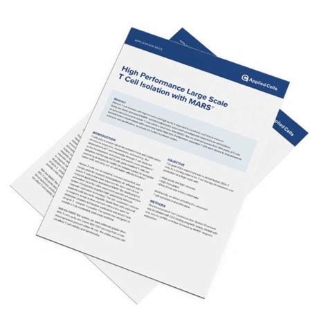 High Performance T Cell Isolation With Mars Applied Cells