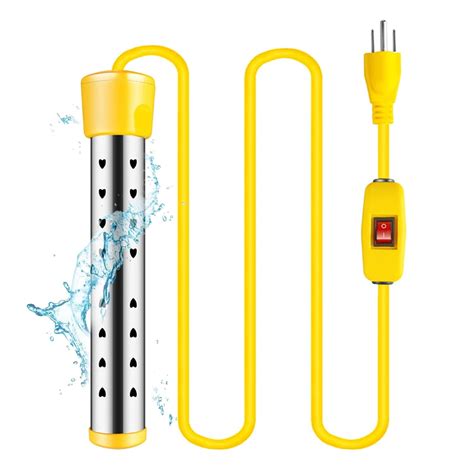 Immersion Water Heater Portable Bucket Heater With Switch