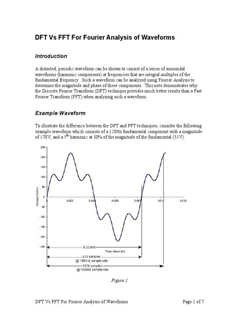 Dft Vs Fft Pdf Pdf Fourier Analysis Fast Fourier Transform