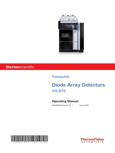 Vanquish Diode Array Detectors Vh D10 Operating Manual Pdf Personal Protective Equipment