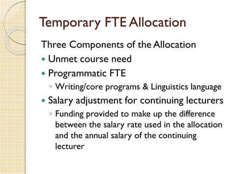 Ppt Allocations For Temporary Fte And Teaching Assistants How Do