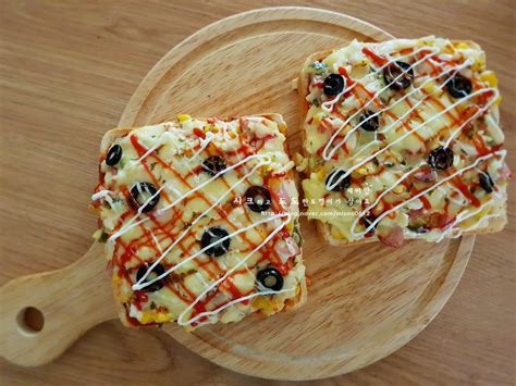 식빵피자 식빵으로 간단하게