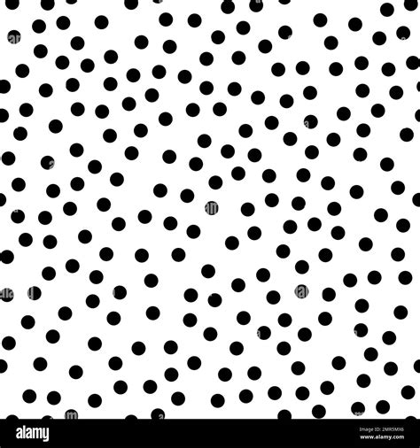 Random Dotted Seamless Pattern Simple Geometric Background In Black And White Vector