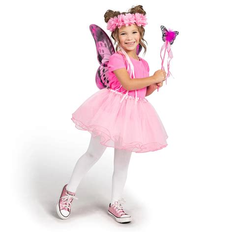 Fairy Costume Set With Tutu Wings Headband Wand For Girls Spooktacular Creations